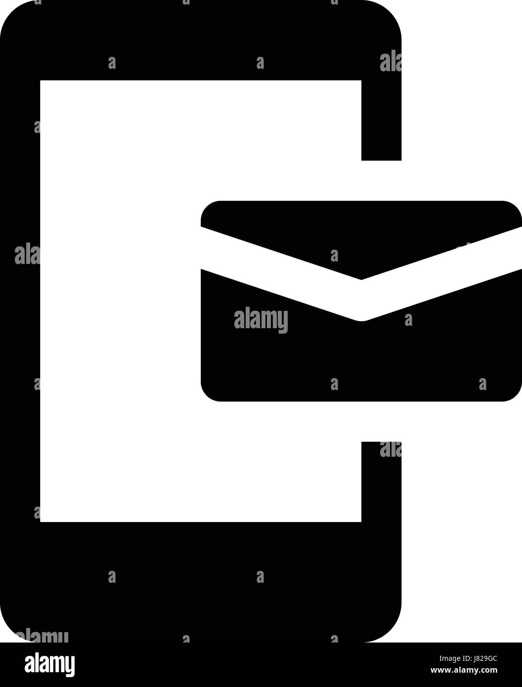 Unread email notification smartphone Stock Vector Images - Alamy