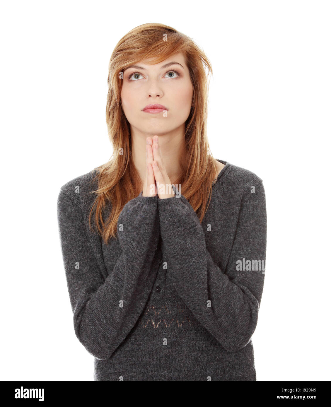 woman hand religion religious belief god isolated lady female teen ...