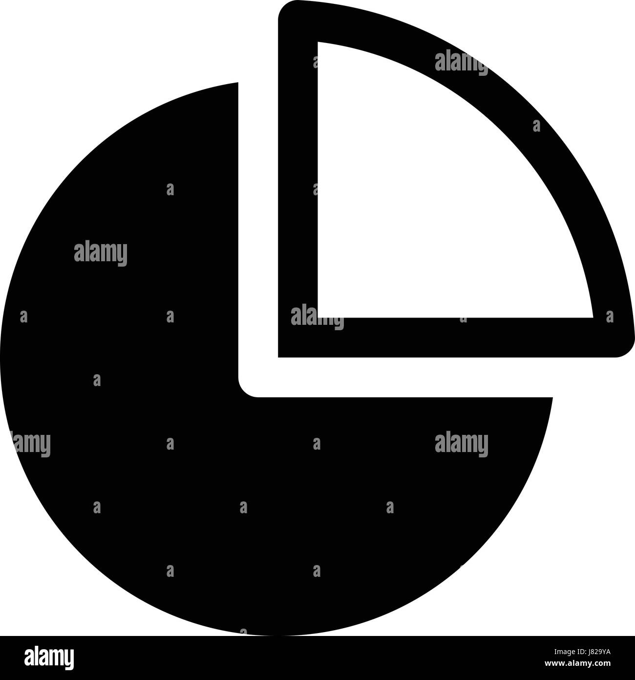 big quarter pie chart Stock Vector Image & Art - Alamy