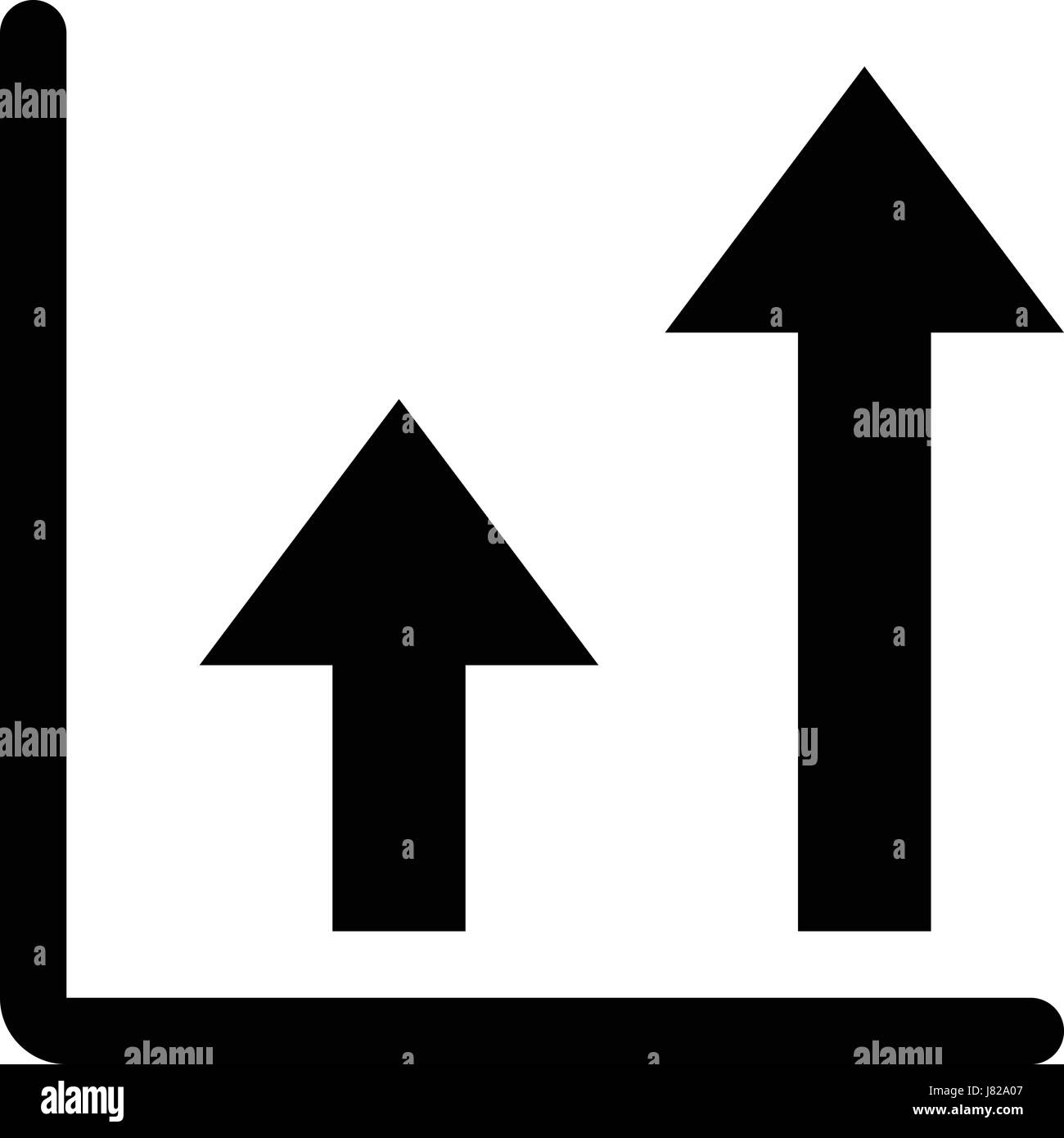 double arrow up chart Stock Vector Image & Art - Alamy