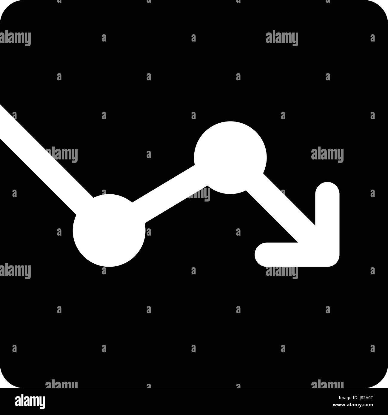 downtrend line chart Stock Vector Image & Art - Alamy