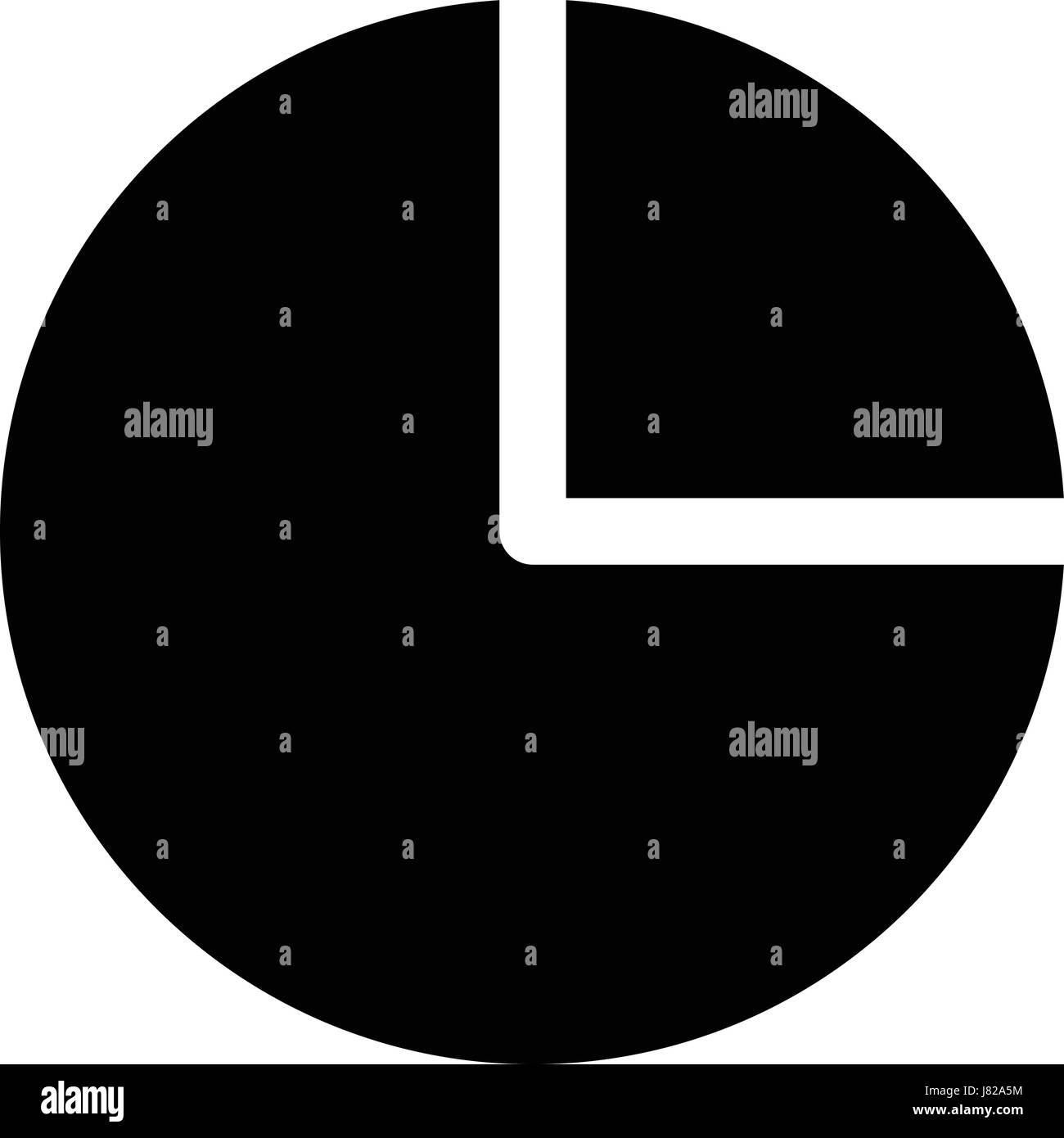 pie chart quarter Stock Vector Image & Art - Alamy