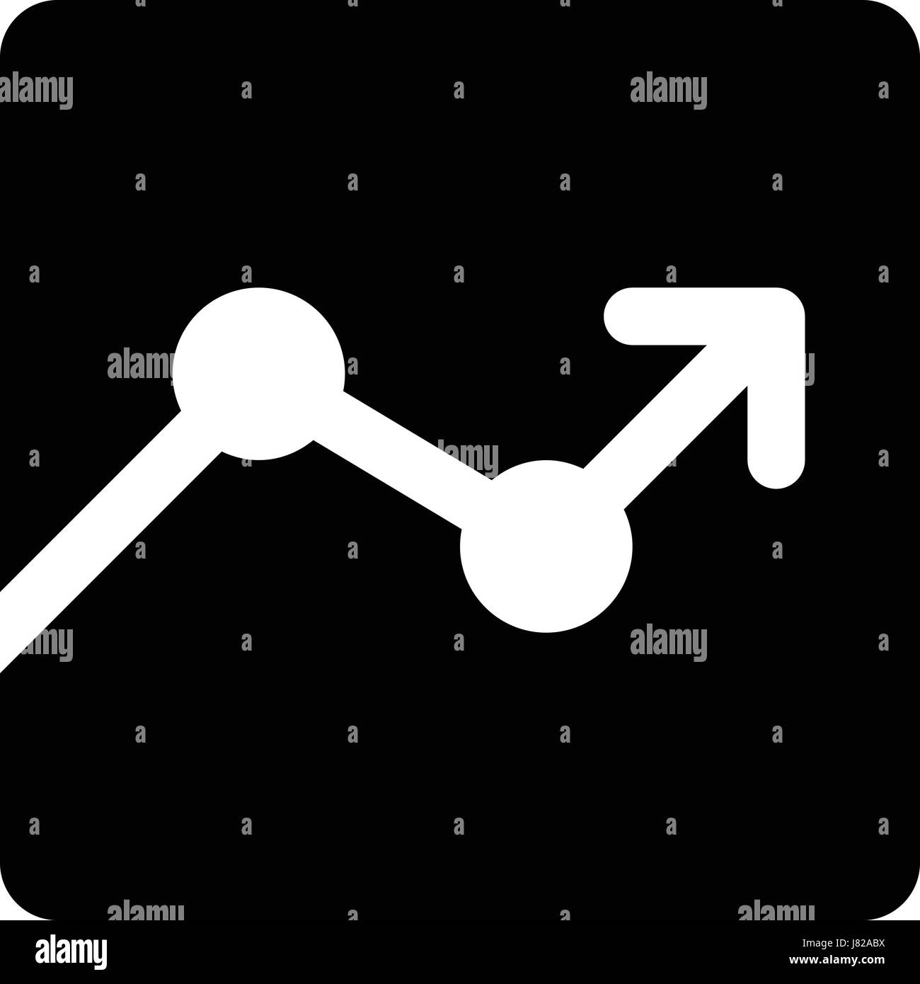 uptrend line chart Stock Vector Image & Art - Alamy