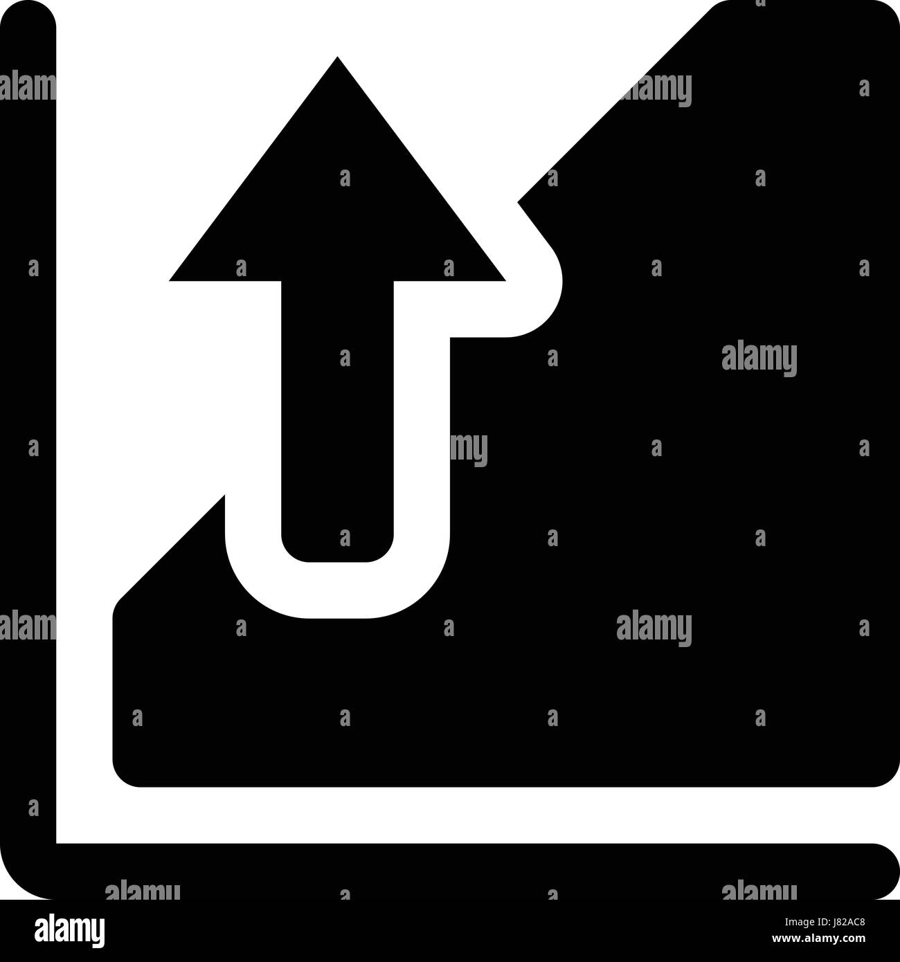 upturn area chart Stock Vector Image & Art - Alamy
