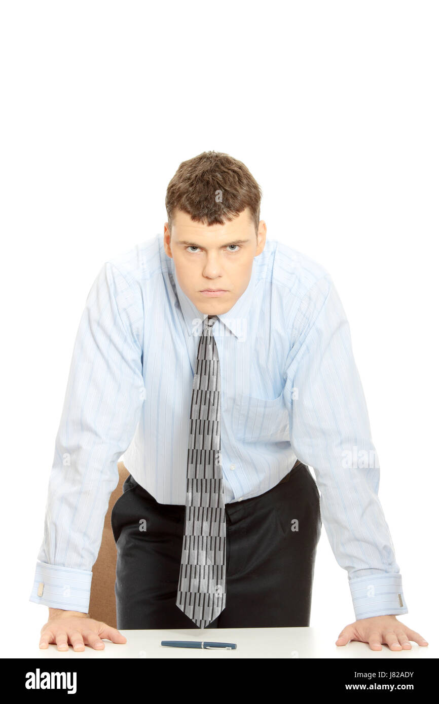 guy career successful succesful desk job isolated closeup fight ...