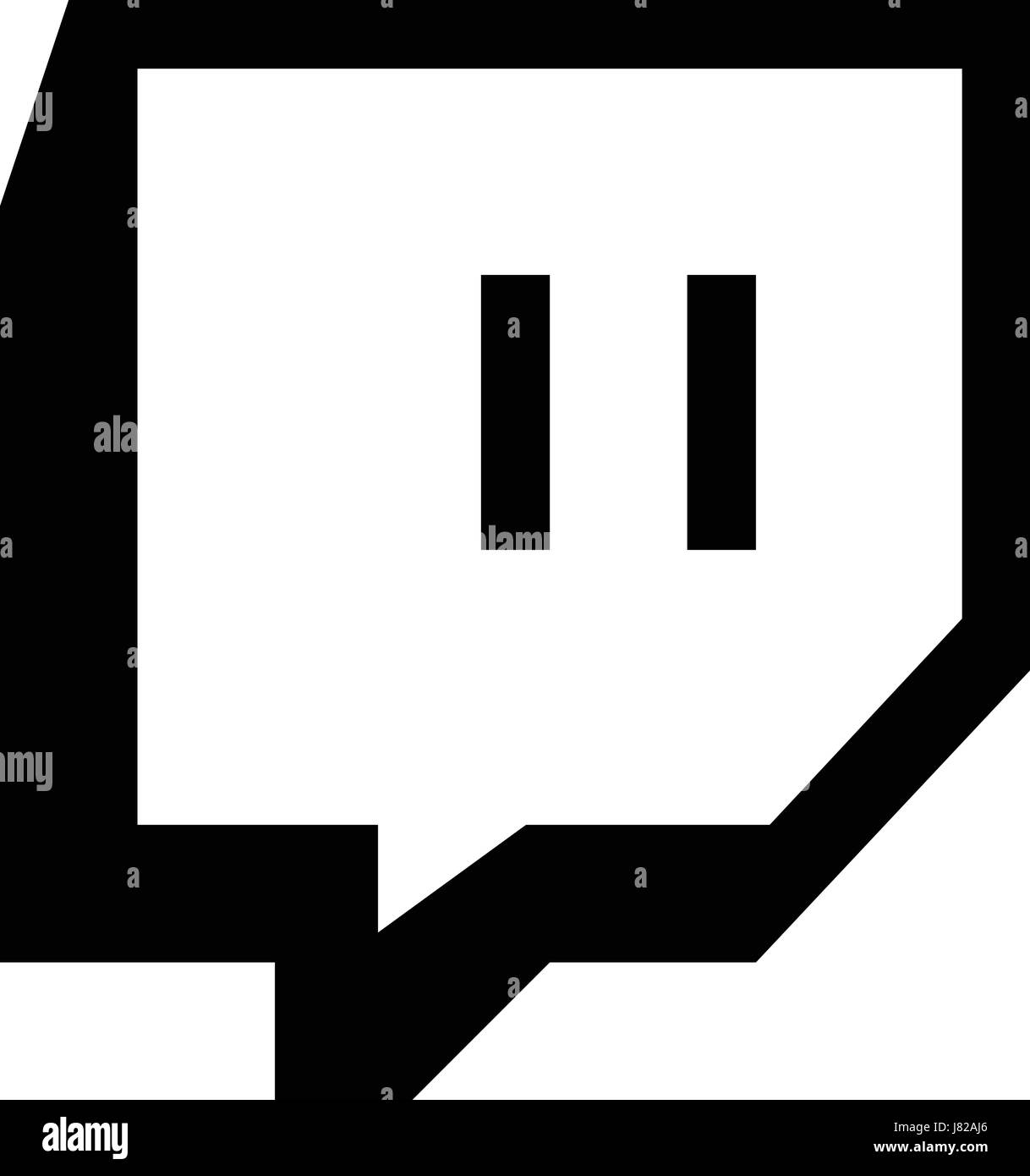 Twitch icon Black and White Stock Photos & Images - Alamy