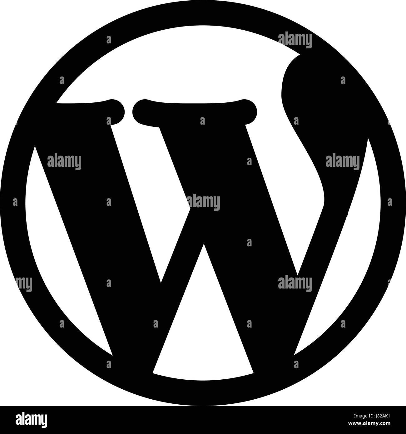 Wordpress logo Black and White Stock Photos & Images - Alamy