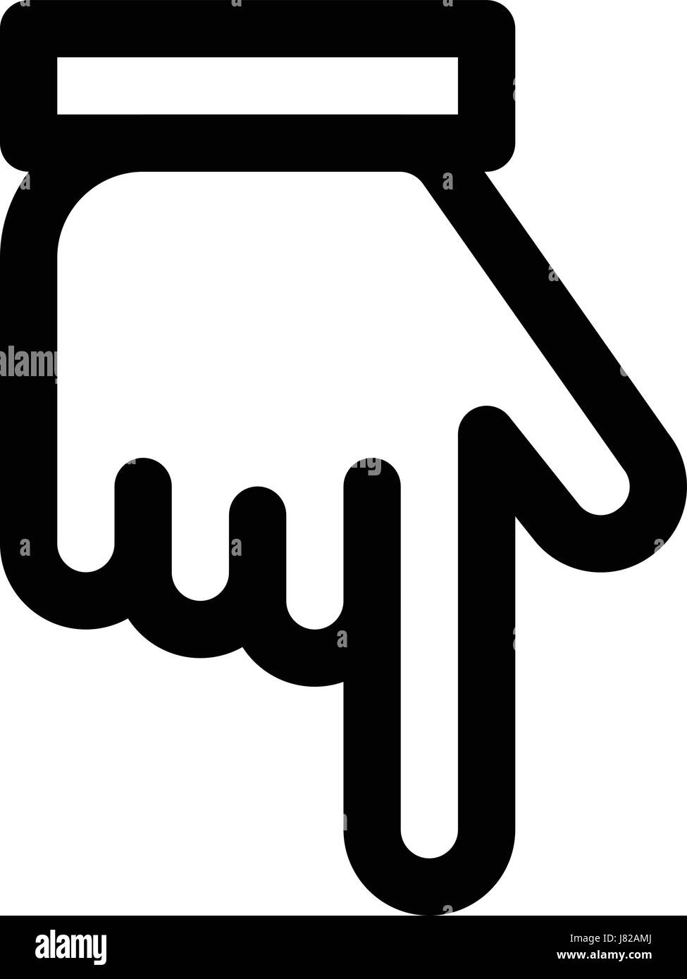 Hand finger pointing downwards hi-res stock photography and images - Alamy