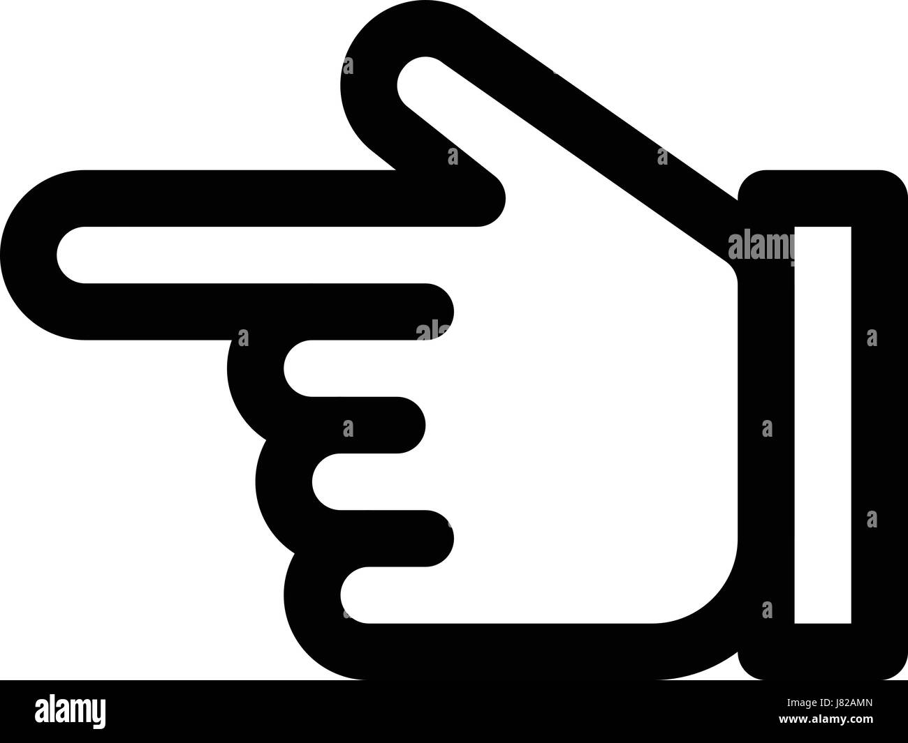 backhand index pointing left Stock Vector Image & Art - Alamy