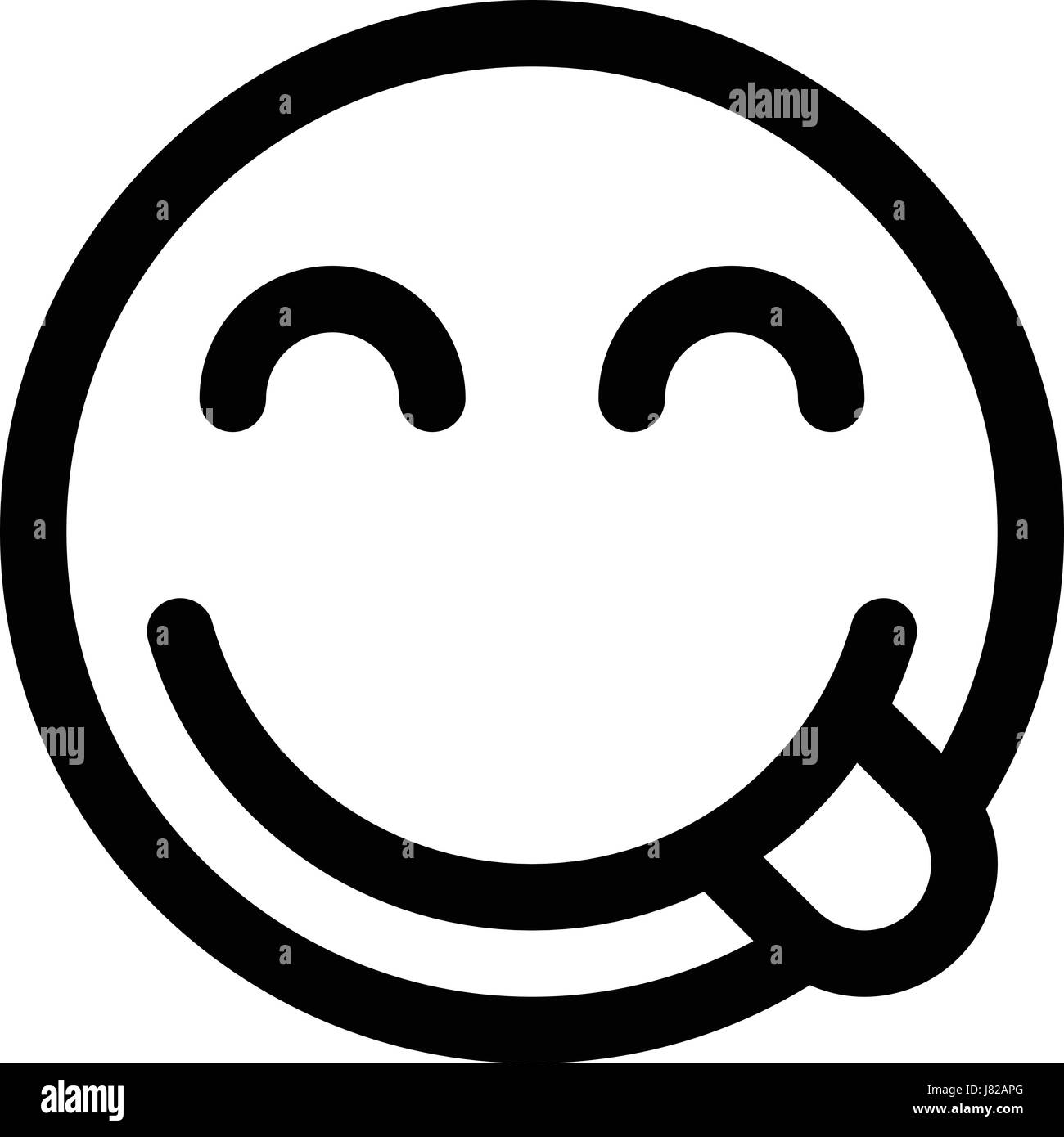 emoji savouring delicious food Stock Vector Image & Art - Alamy
