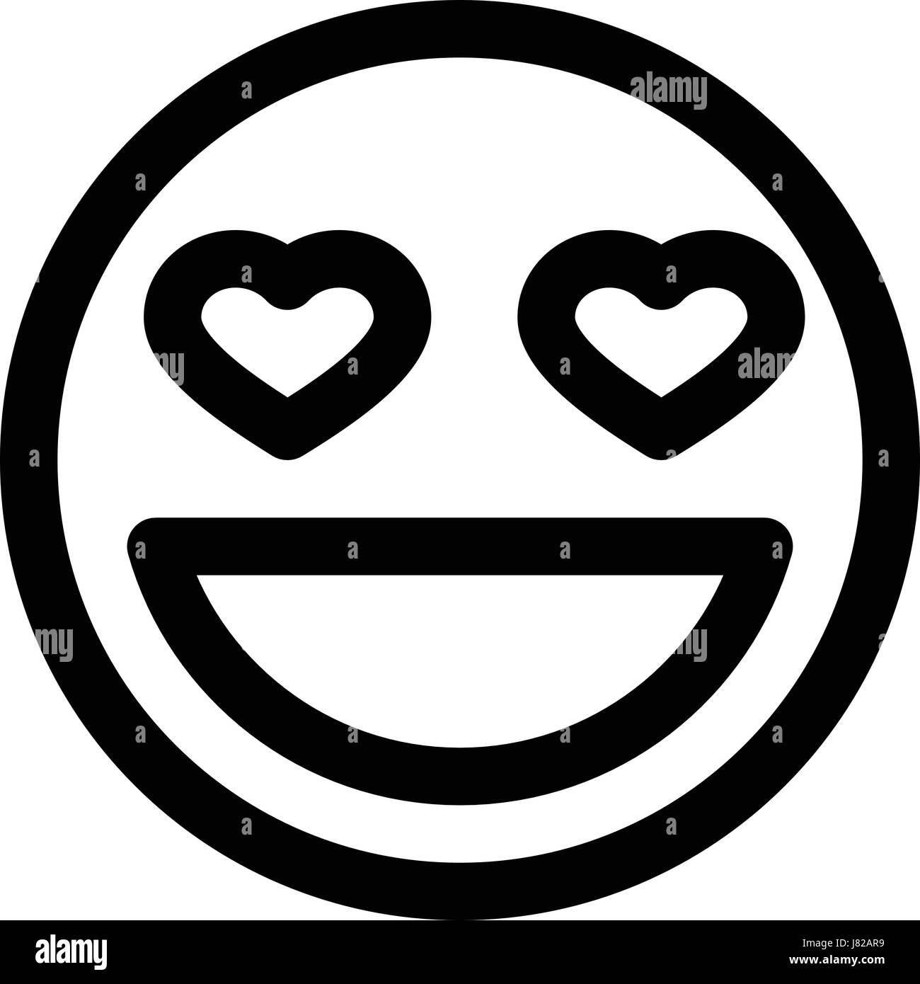 Fall in love emoji Stock Vector Images - Alamy