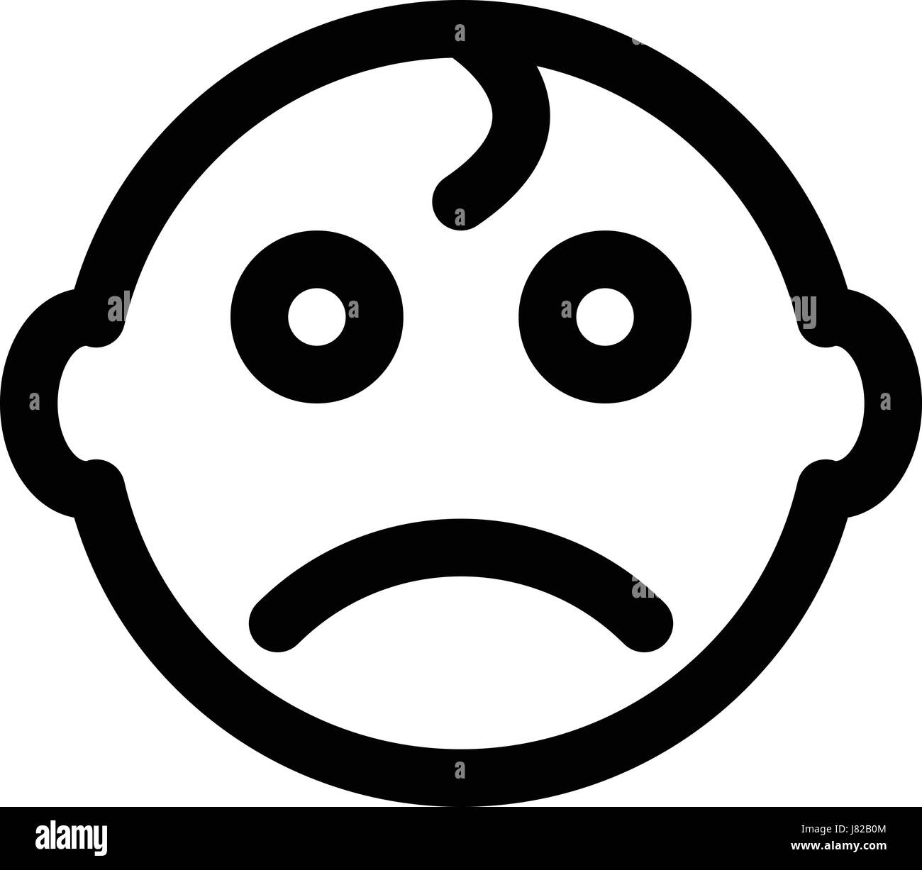 Sad child illustration Black and White Stock Photos & Images - Alamy