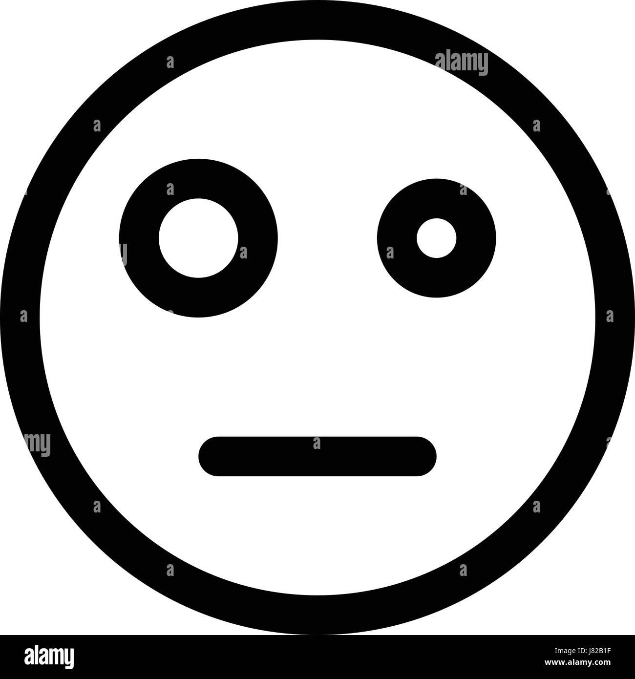 Sceptic emoticon hi-res stock photography and images - Alamy