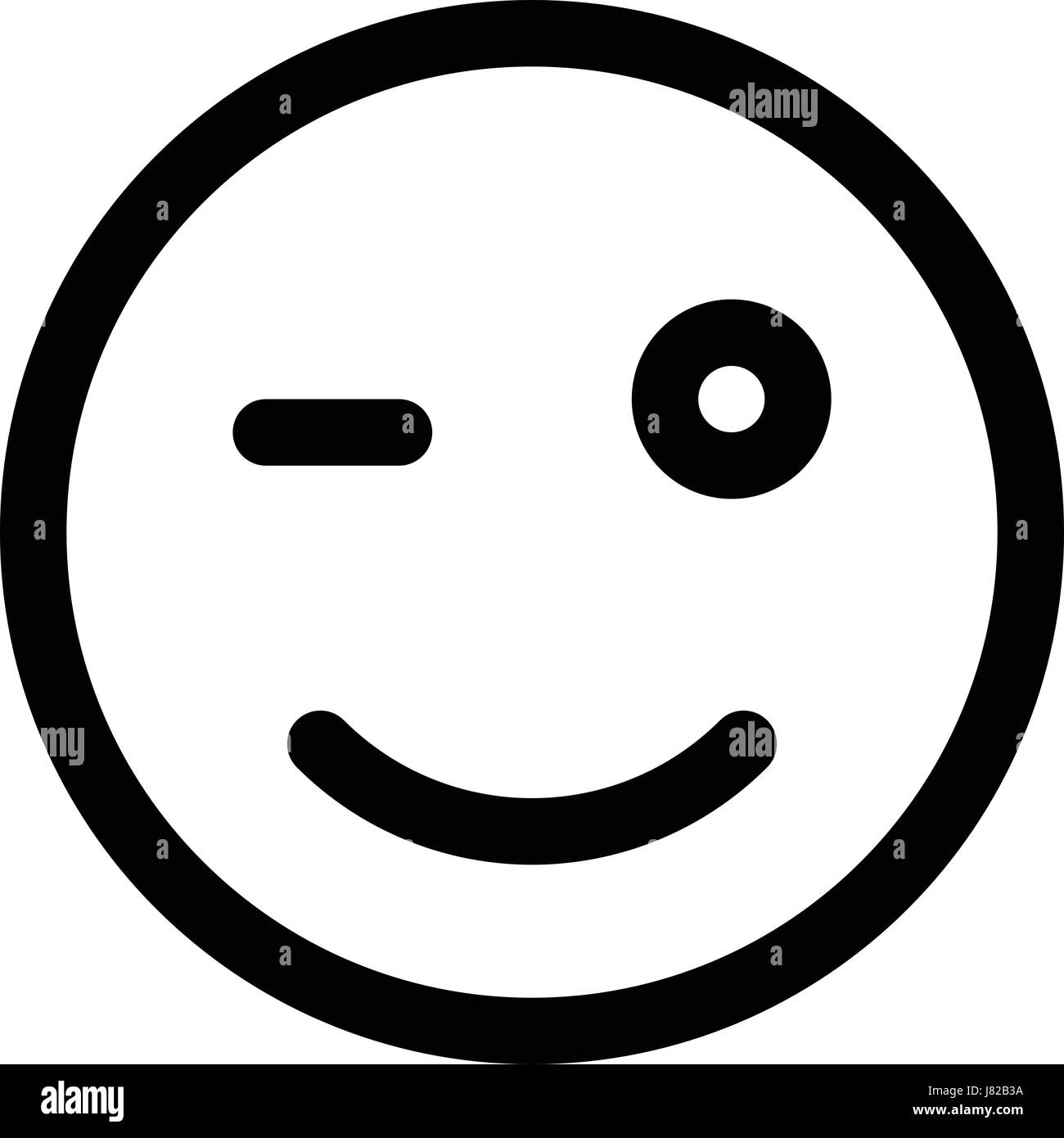 Winky face Black and White Stock Photos & Images - Alamy