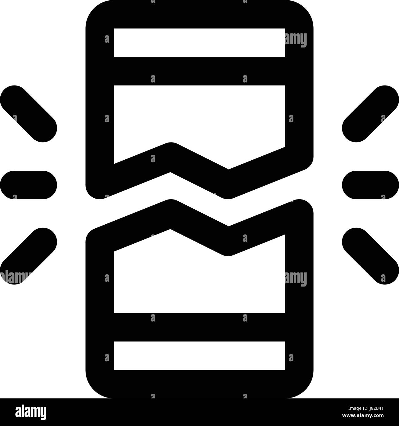 Cracked broken phone smartphone Black and White Stock Photos & Images ...