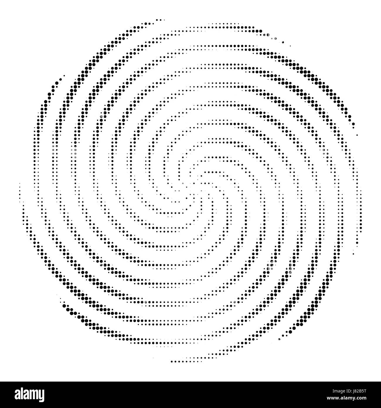 Halftone circle element swirl hi-res stock photography and images - Alamy