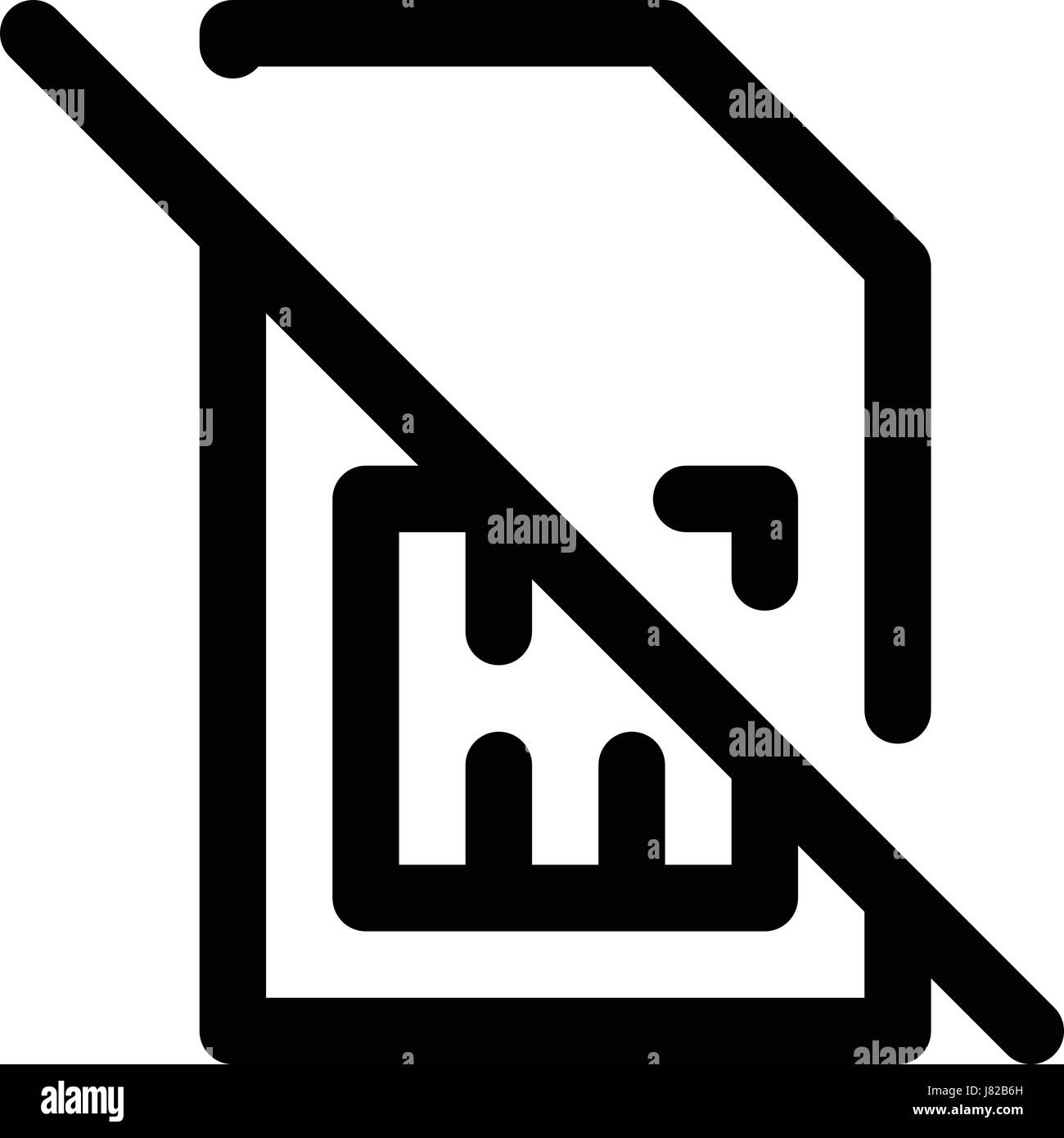 No sim card error icon hi-res stock photography and images - Alamy