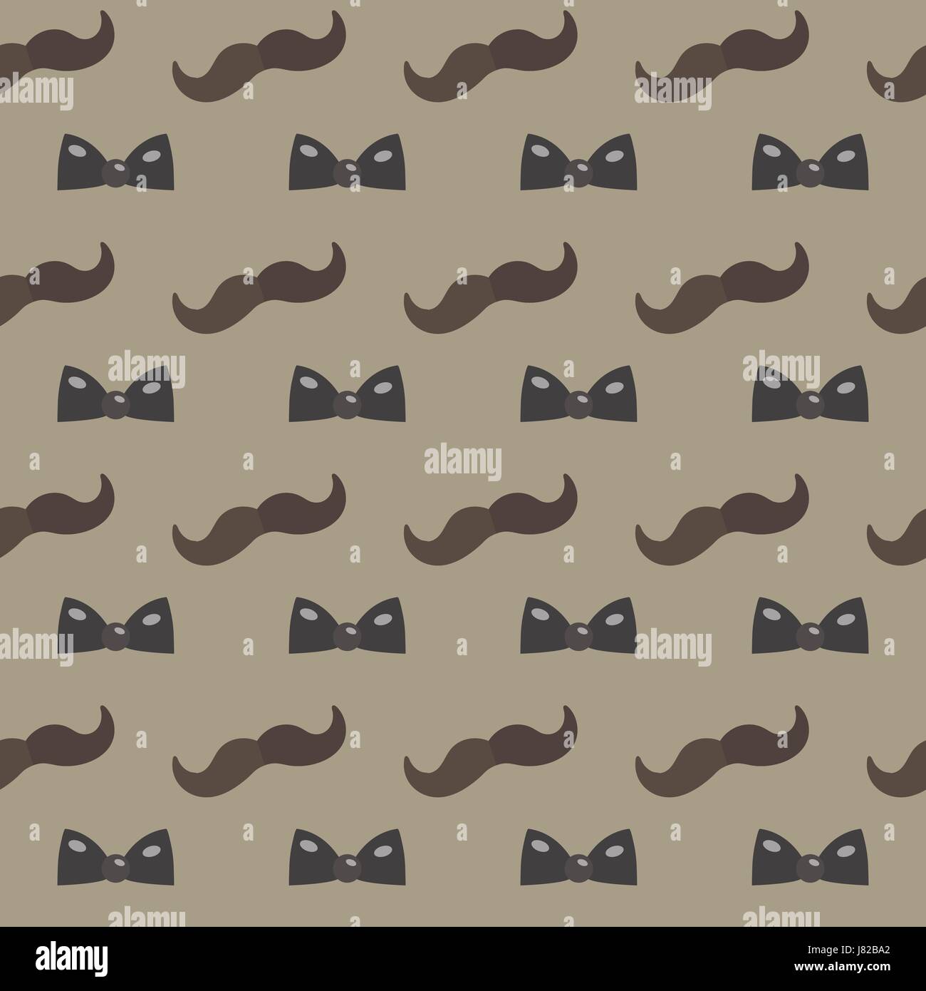 Mustache, Bow tie seamless patterns. Father s Day holiday concept ...