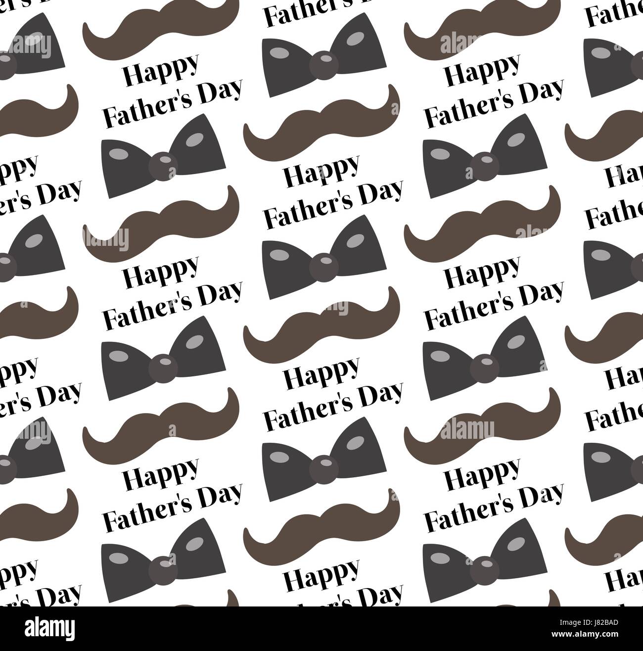 Mustache, Bow tie seamless patterns. Father's Day holiday concept ...