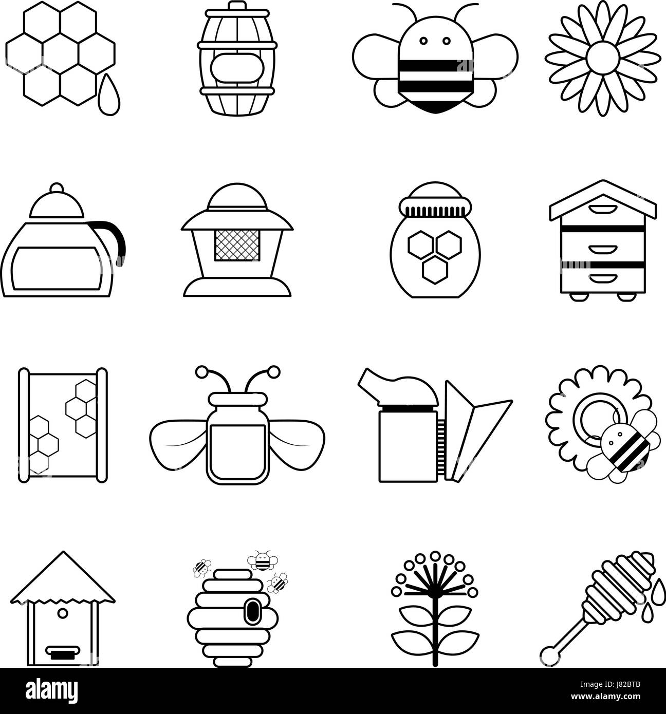 Honey dipper stick black Cut Out Stock Images & Pictures - Alamy