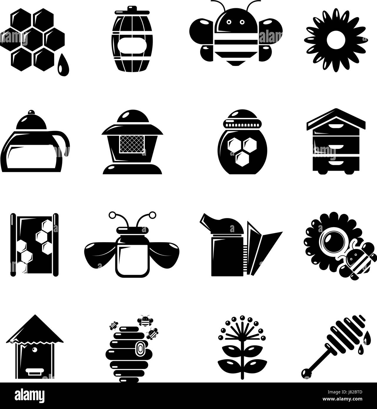 Beehive icon simple style Black and White Stock Photos & Images - Alamy