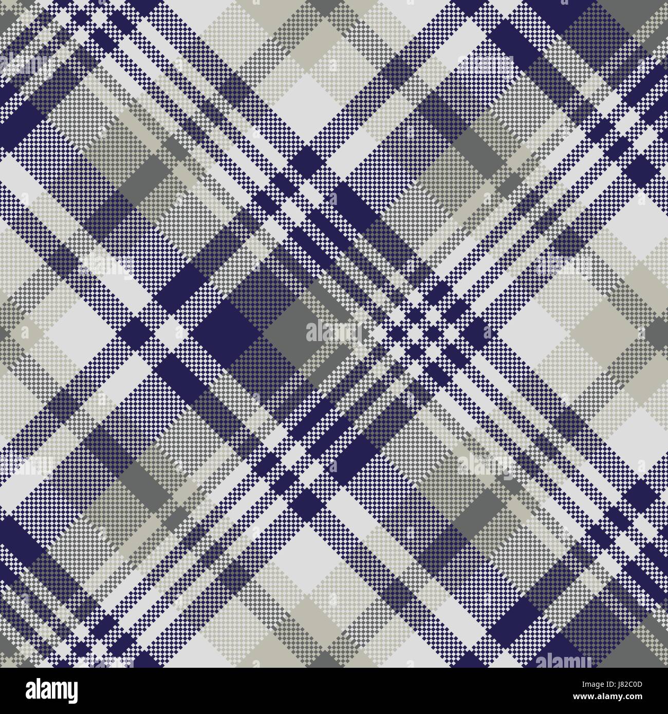 Blue gray check textile seamless pattern. Vector illustration Stock ...