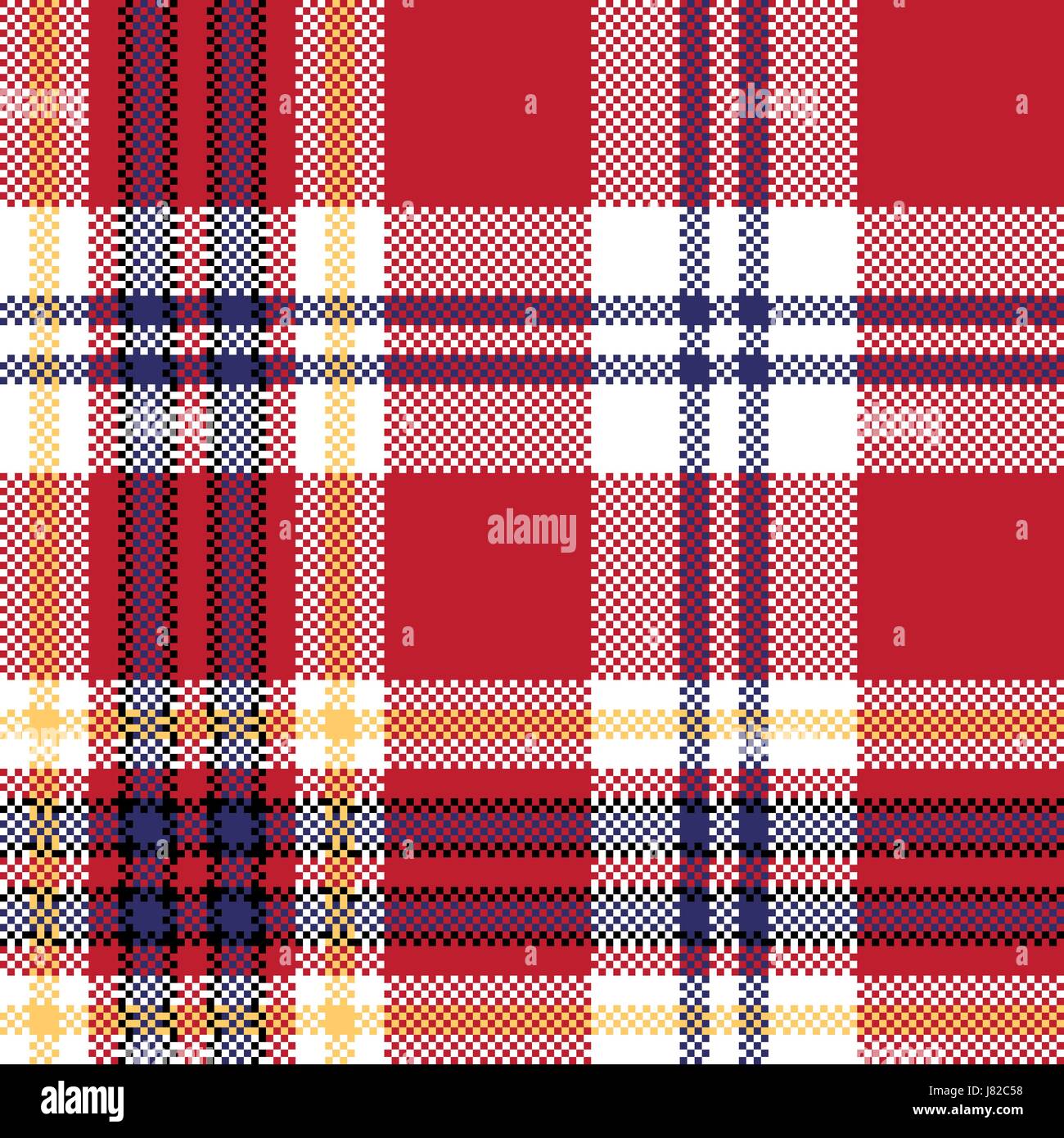 Red plaid seamless fabric texture. Vector illustration Stock Vector ...