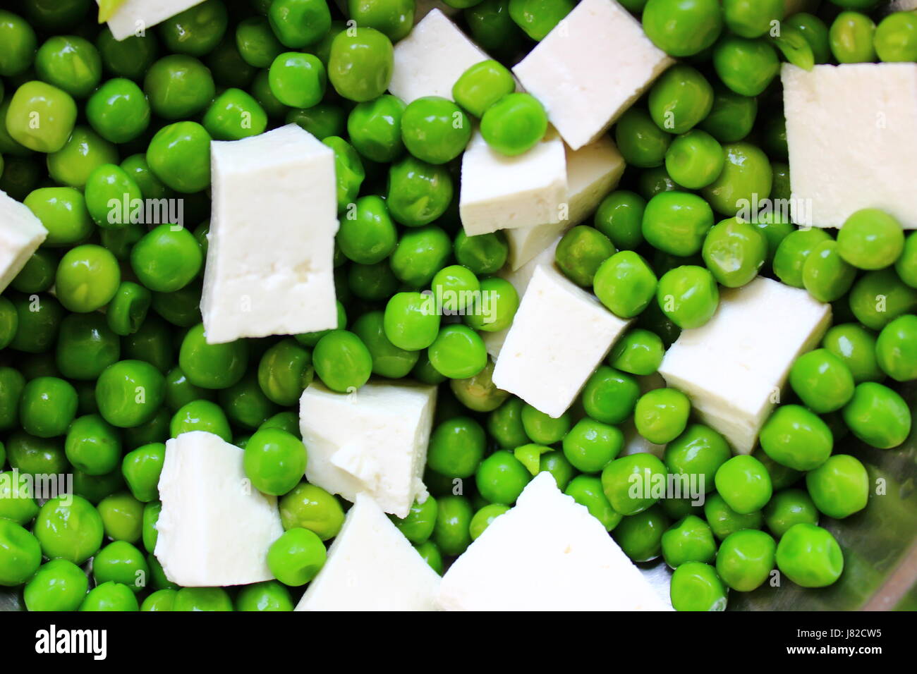 Green peas and cottage cheese Stock Photo - Alamy