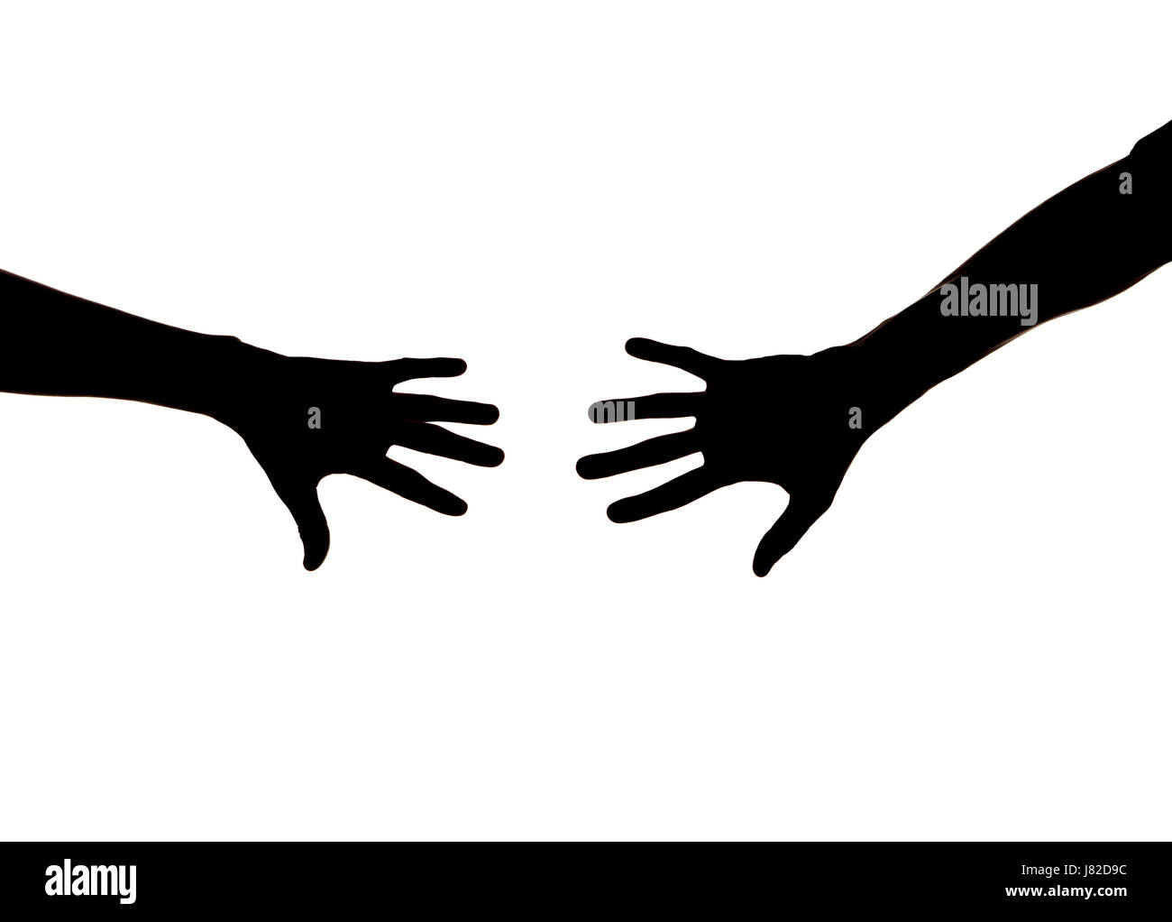 hand hands reach finger male masculine fist extend studio silhouette ...