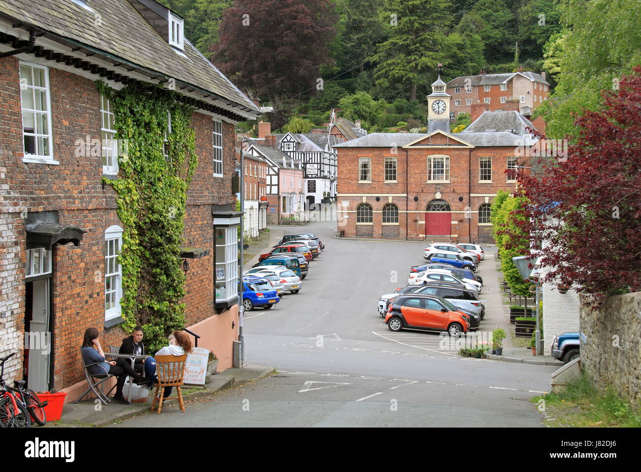 Ivy House Cafe and Town Hall, Broad Street, Montgomery, Montgomeryshire ...