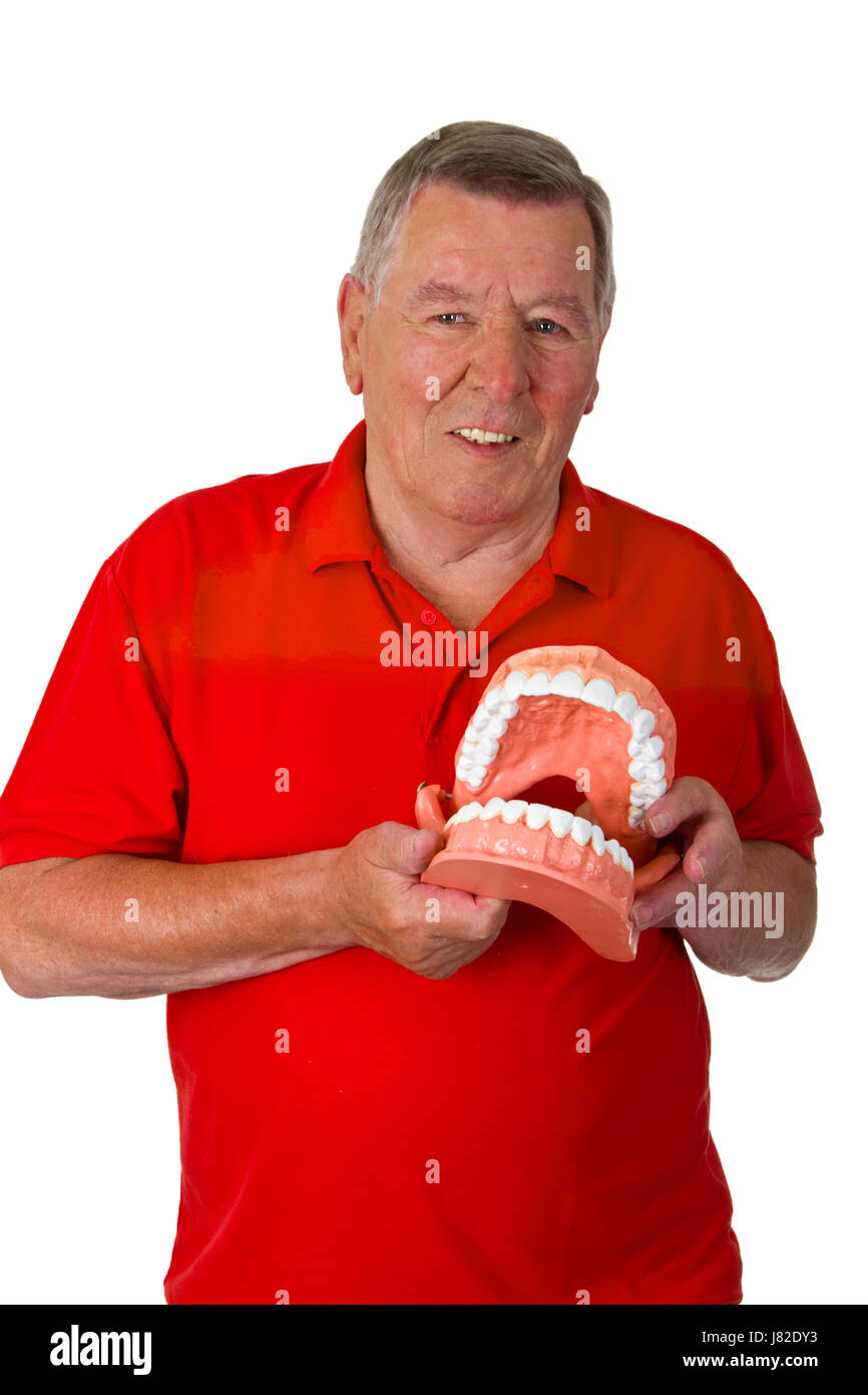 Senior citizen with dentures hi-res stock photography and images - Alamy