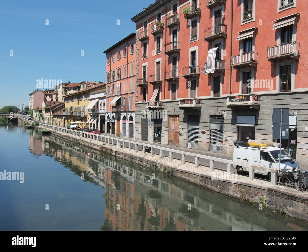 milan waterway canal italy city town europe italian milan waterway ...
