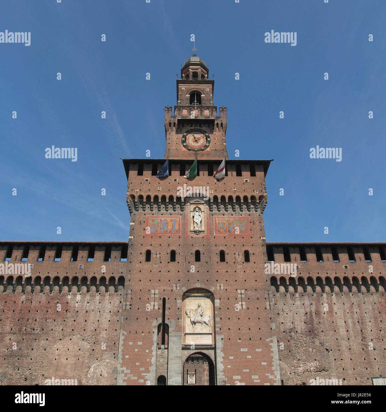 milan castle italy chateau city town europe vintage style of ...