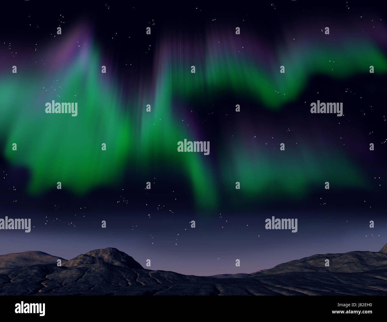lights north aurora northern lights borealis lawn green beautiful ...