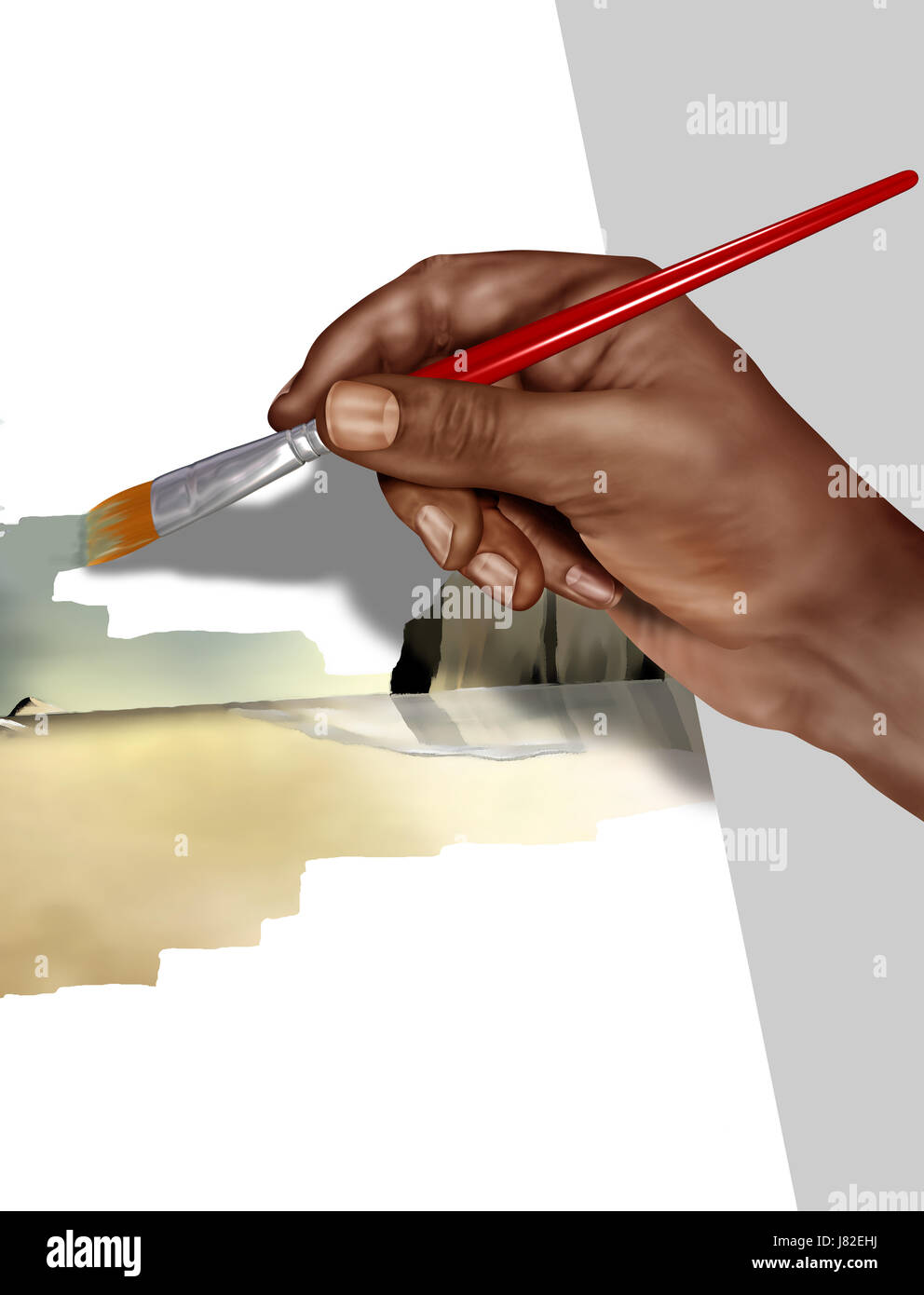 hand art colour painting black swarthy jetblack deep black African ...