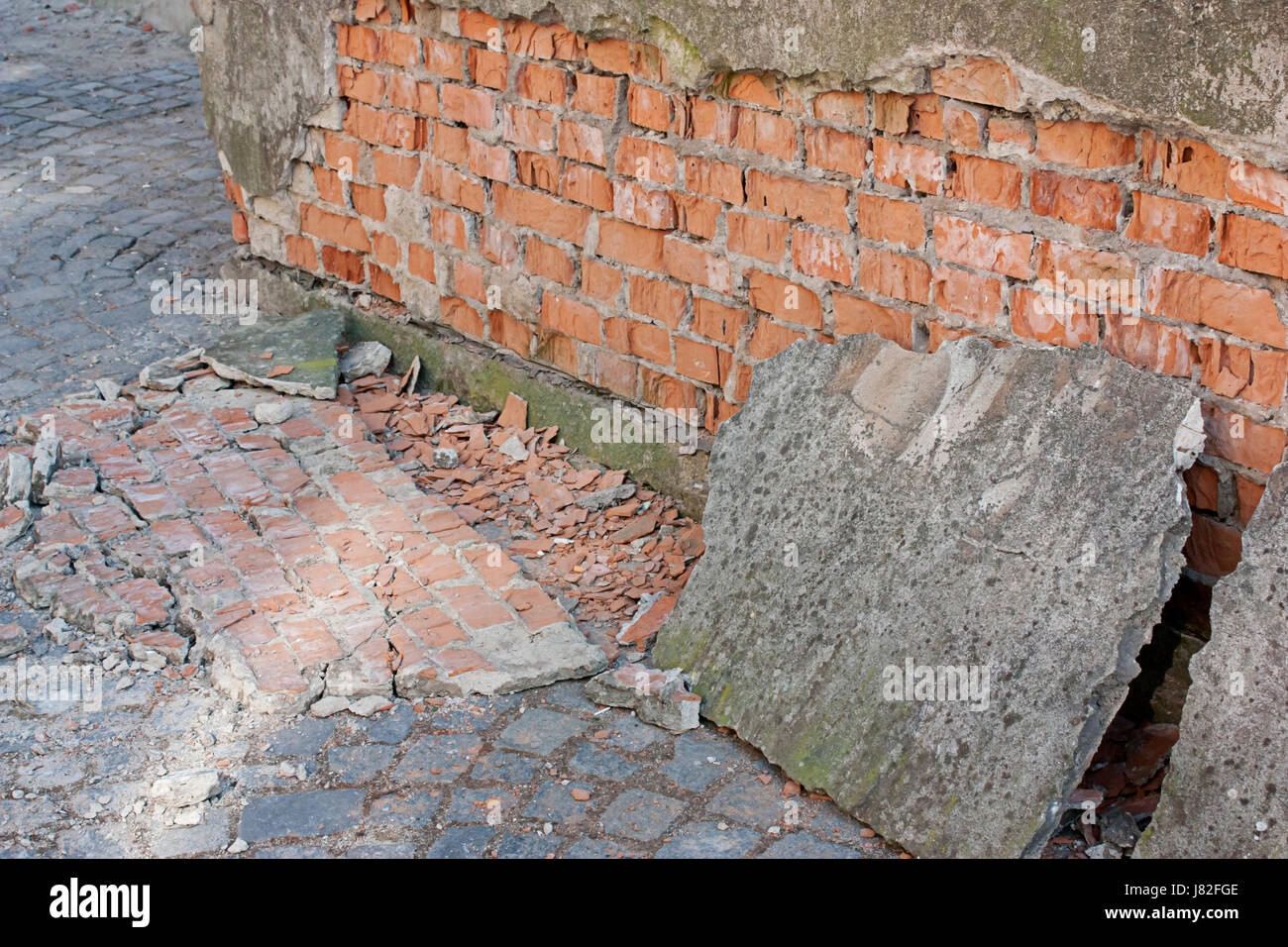 house building city town wall confusion mess broken outdoor style of ...