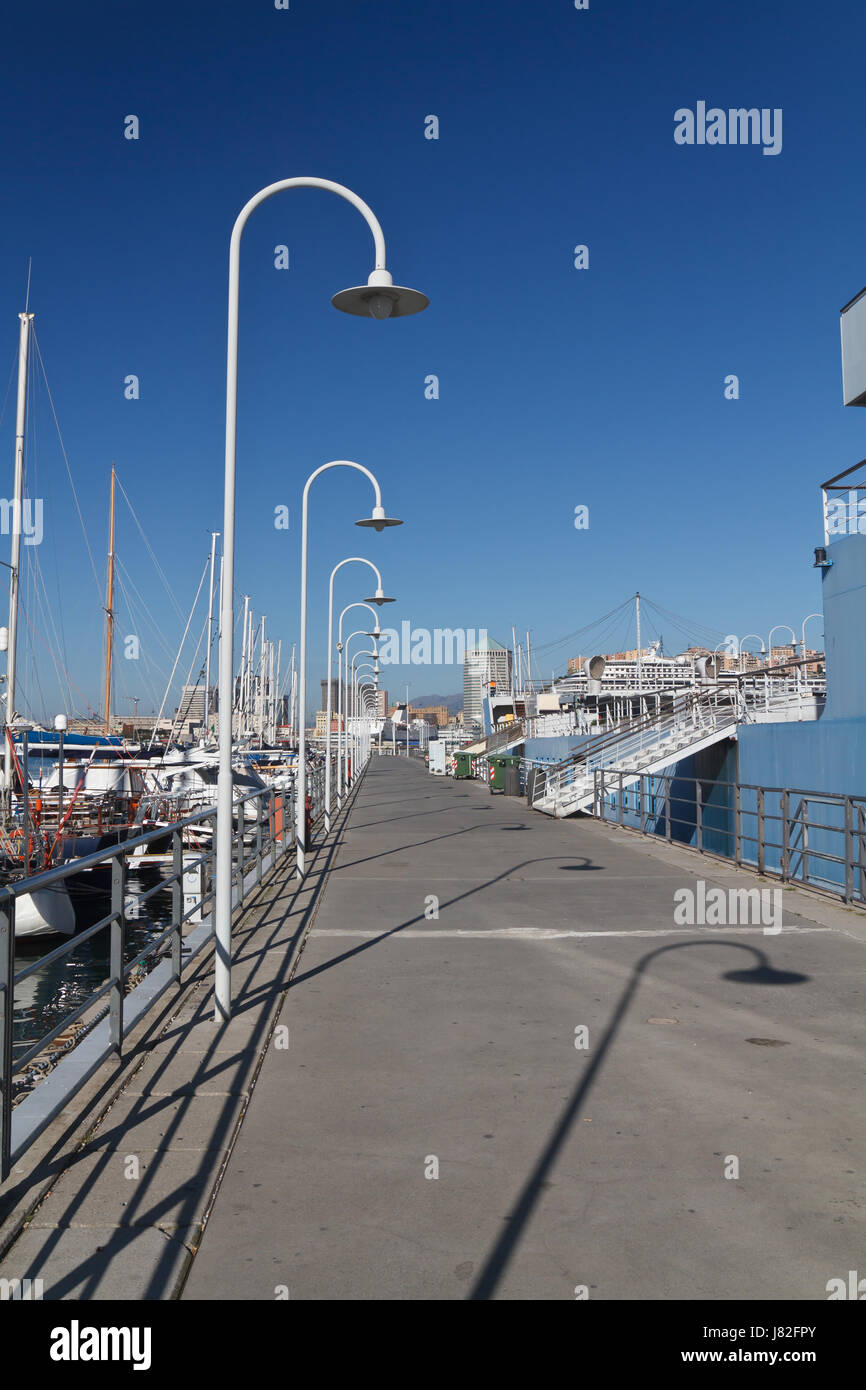 harbor promenade port boat street road italy rowing boat sailing boat ...