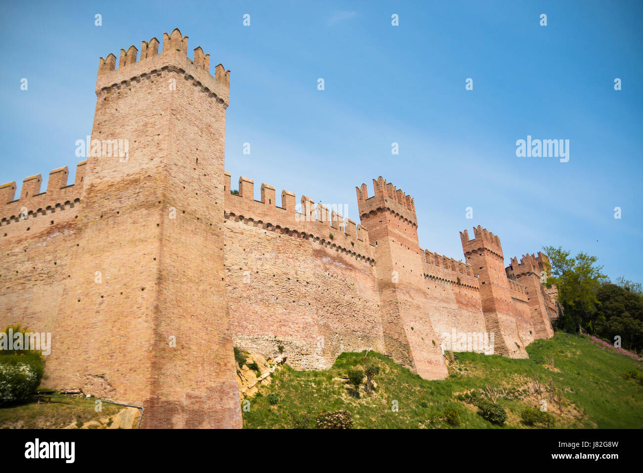 Castelllo di Gradara, the Gradara castle in Gradara, Italy Stock Photo ...