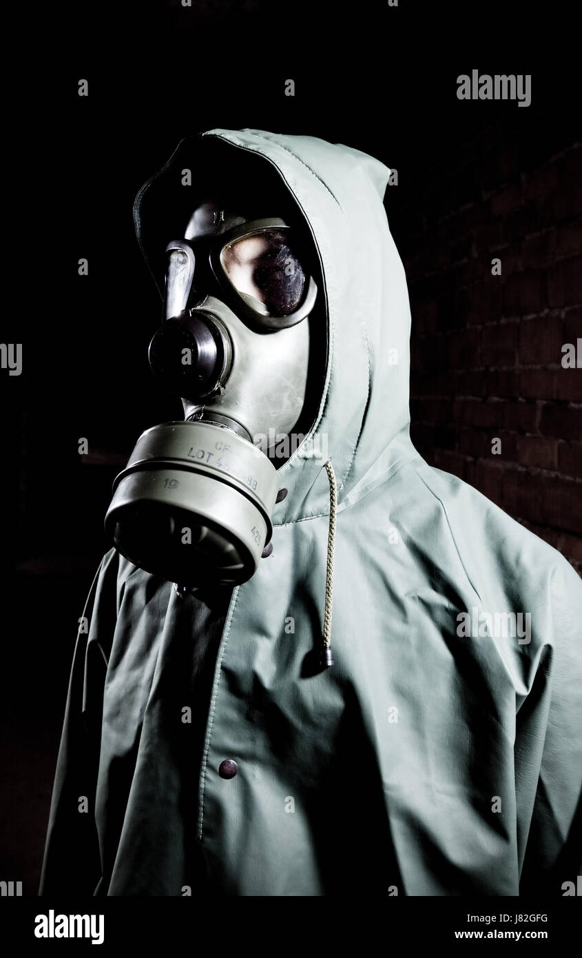 disaster respirator gas mask nuclear man smoke smoking smokes fume ...