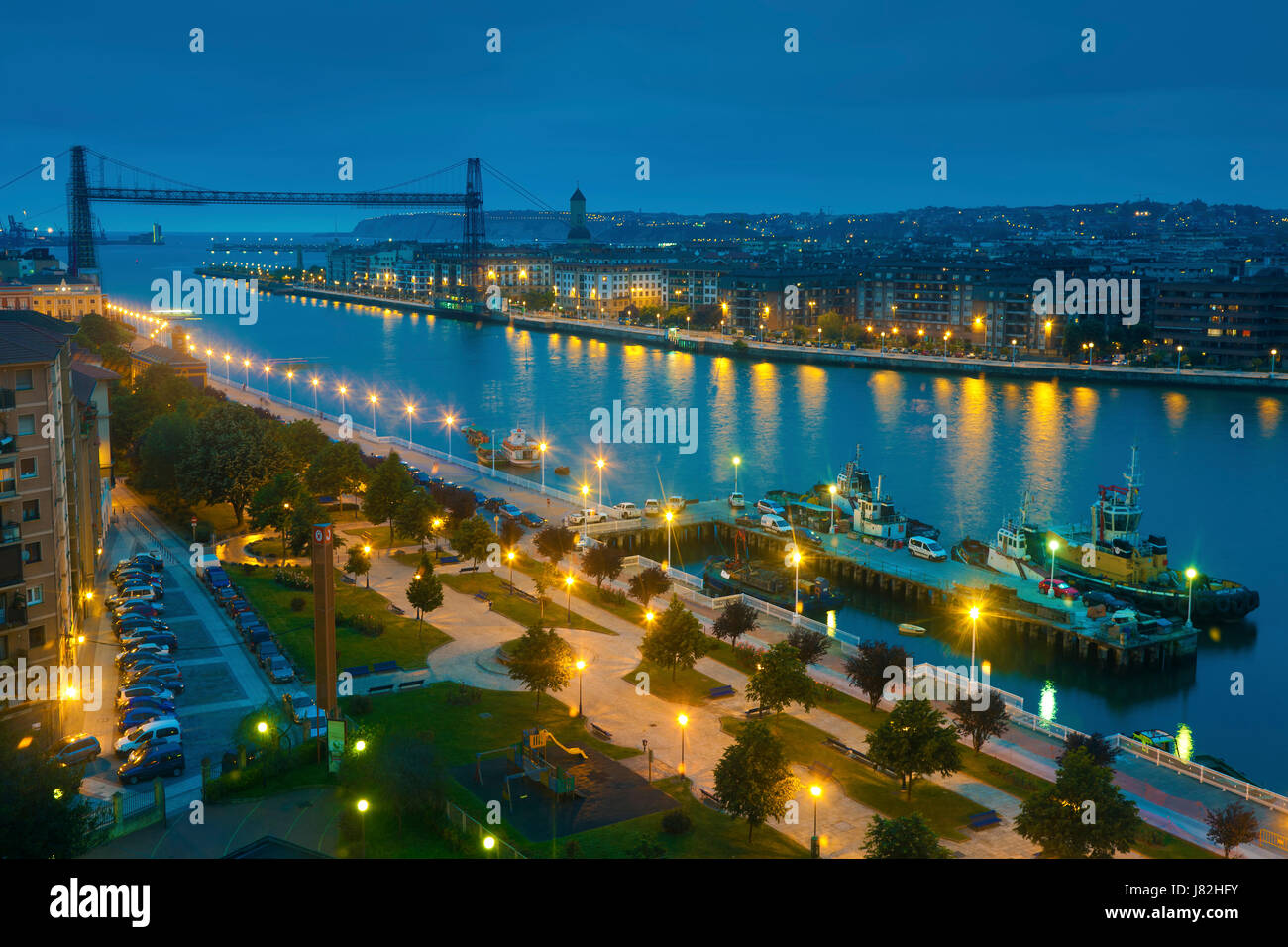 bridge night nighttime lights europe spain style of construction ...