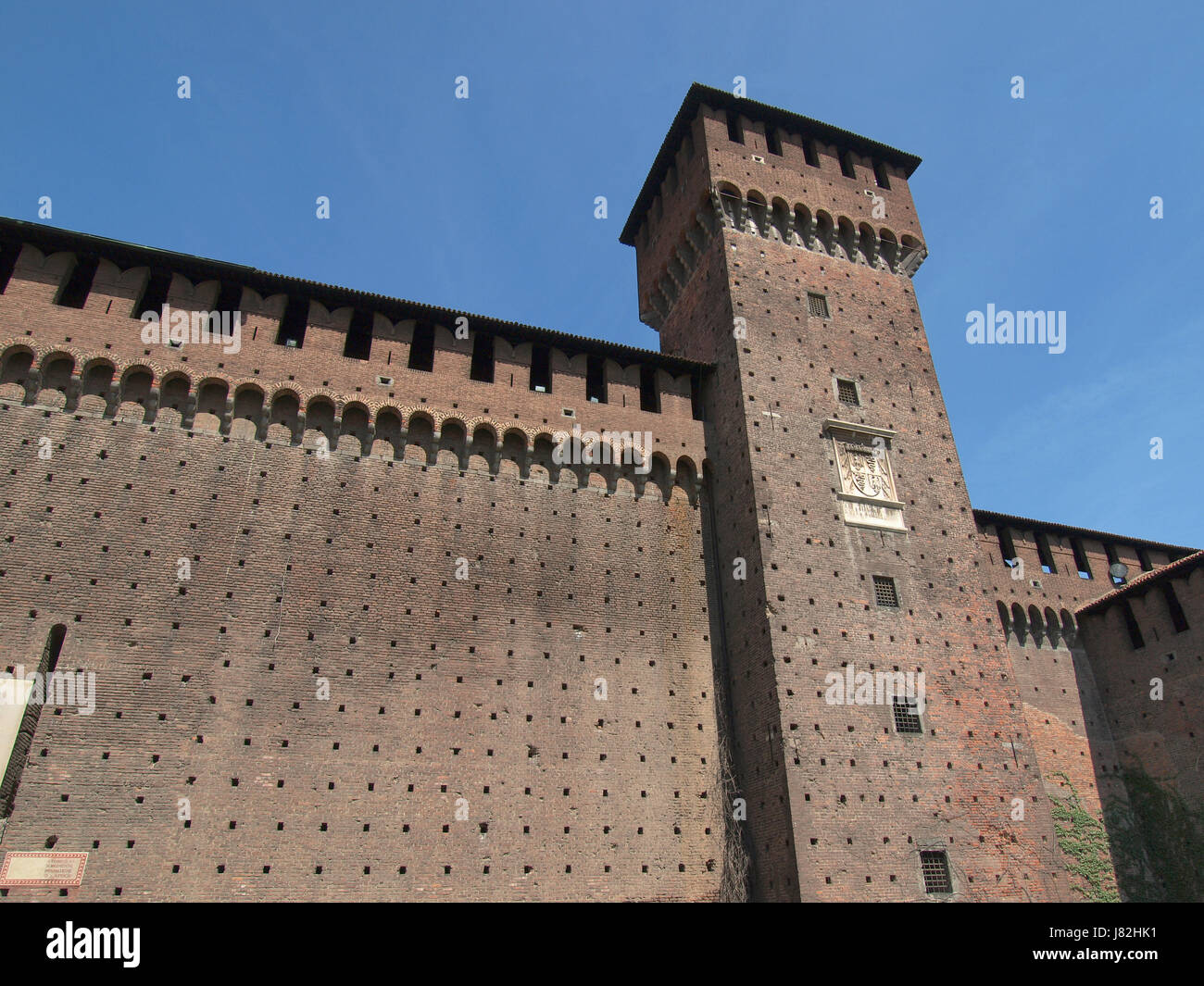 milan castle italy chateau city town europe vintage style of ...