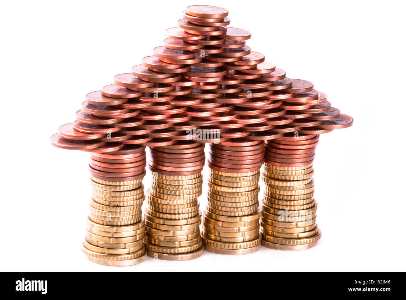 a house made of coins Stock Photo - Alamy