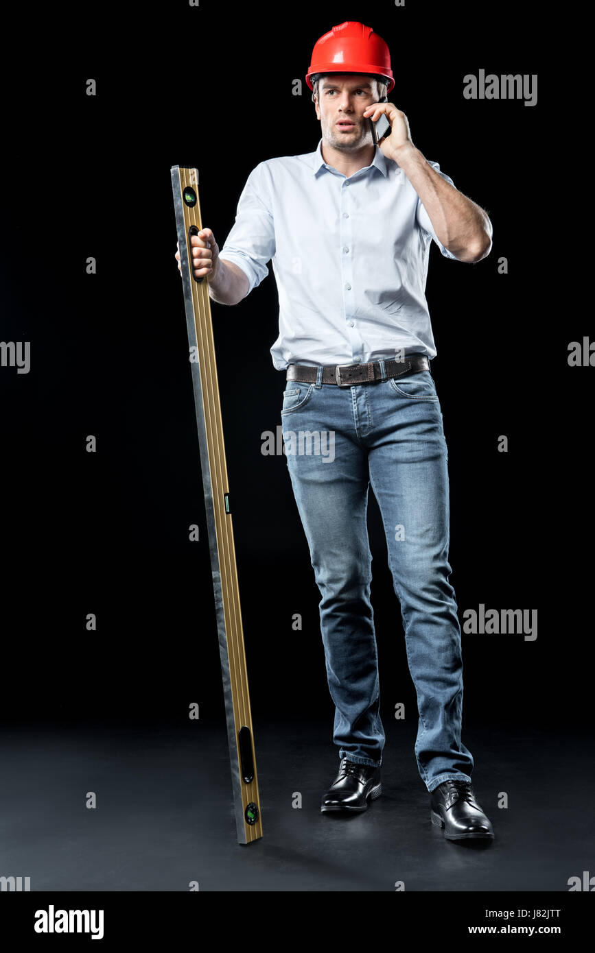 Engineer architect using smartphone hi-res stock photography and images ...
