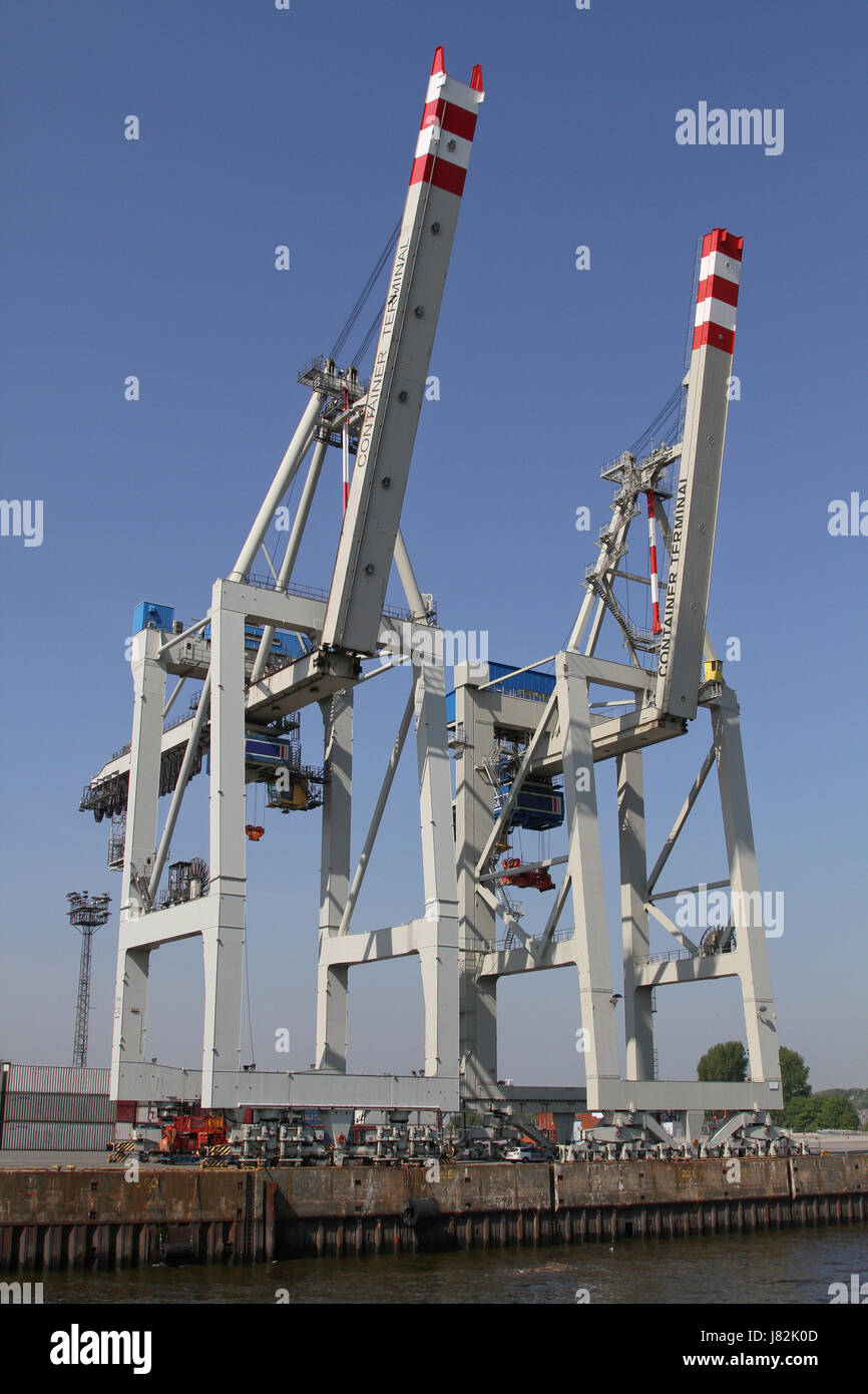 harbor hamburg harbours cranes envelope container port handling of ...
