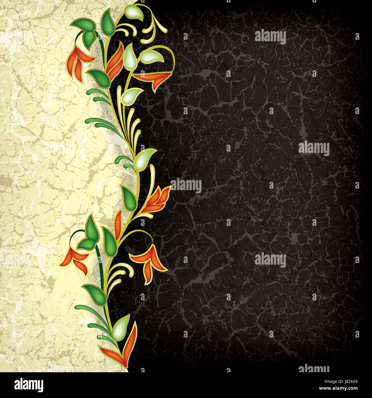 flower plant dirty crack retro old fissure backdrop background floral ...