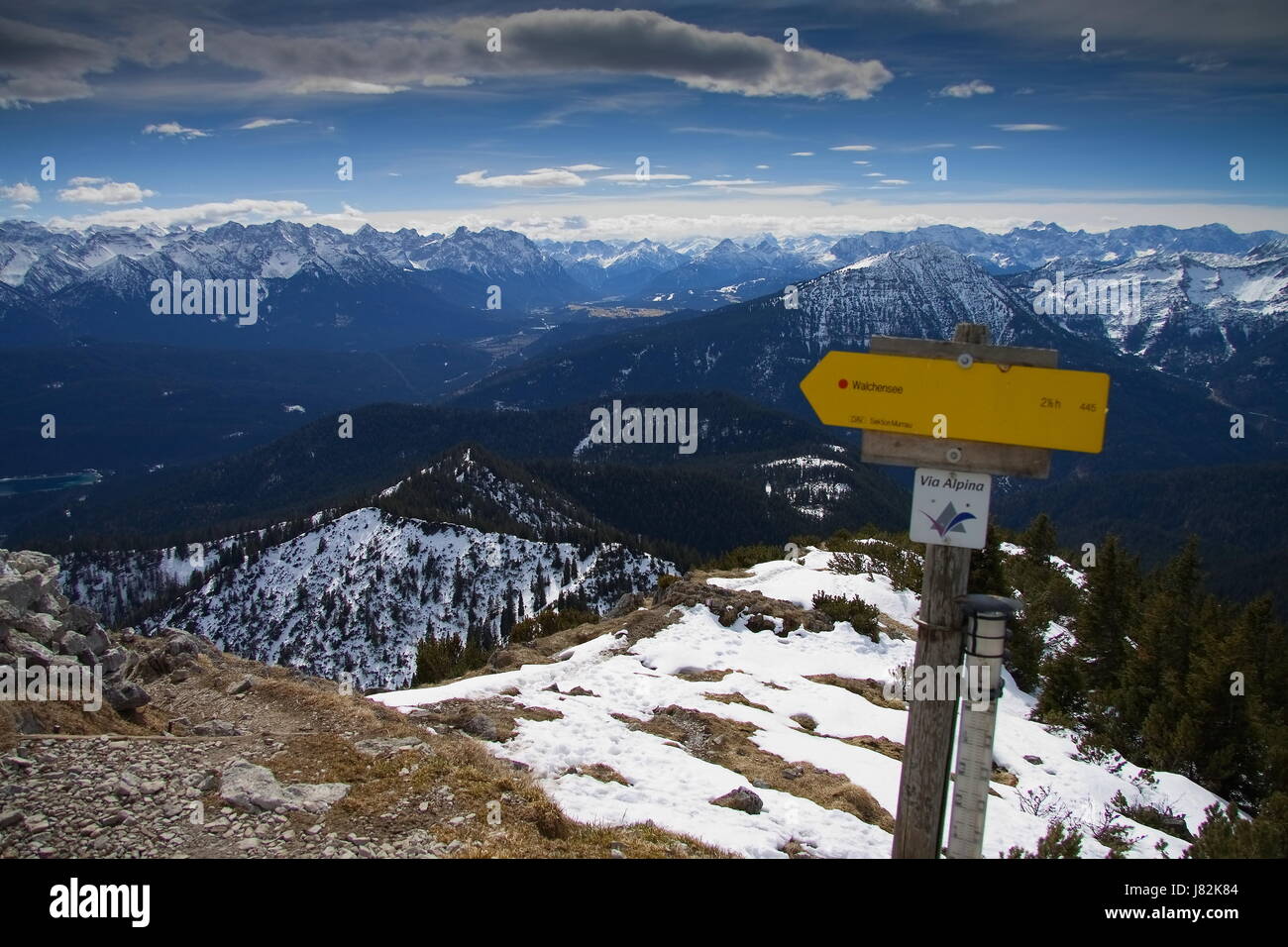 sign signal mountains alps bavaria signpost snow arrow sign signal ...