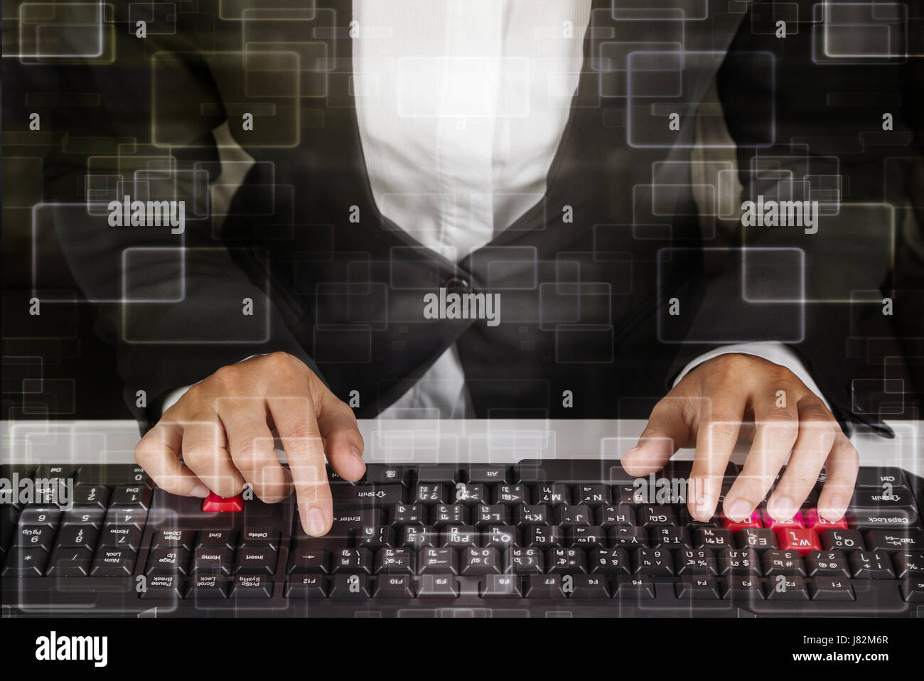 Hands keyboard suit hi-res stock photography and images - Alamy