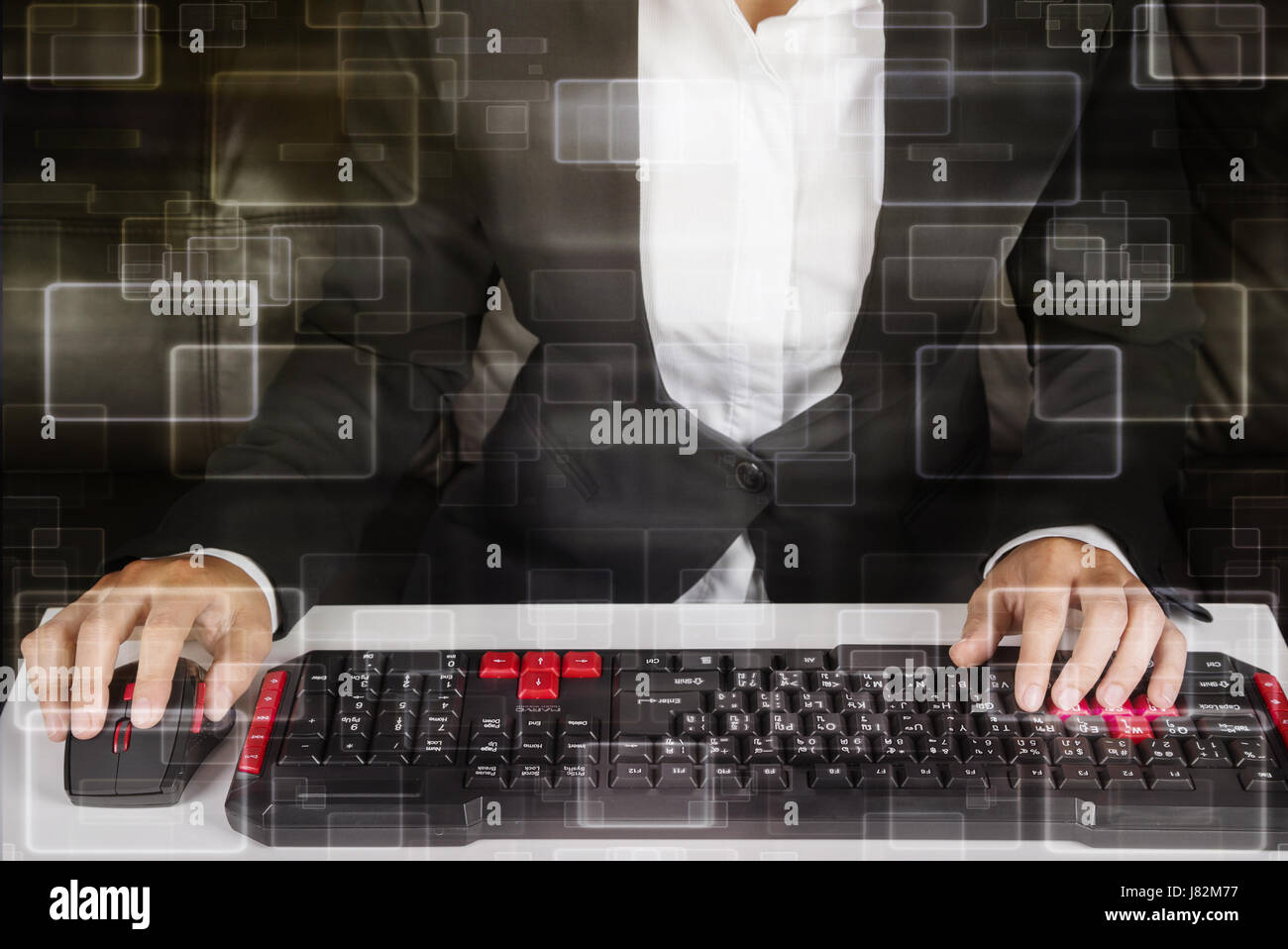 Hands keyboard suit hi-res stock photography and images - Alamy