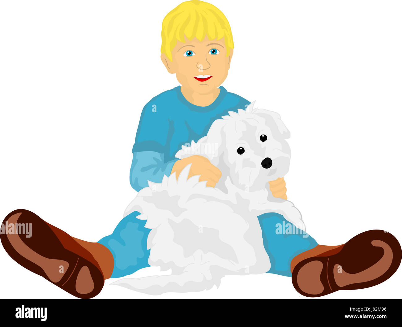 Cartoon little boy dog in hi-res stock photography and images - Alamy