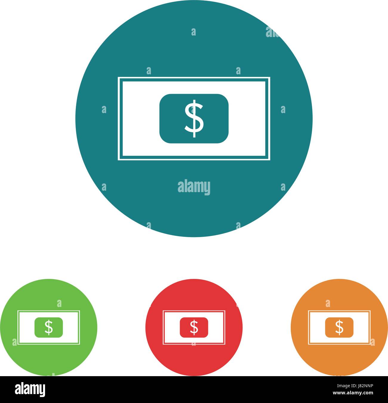 Money icon set in vector on white background Stock Vector Image & Art ...